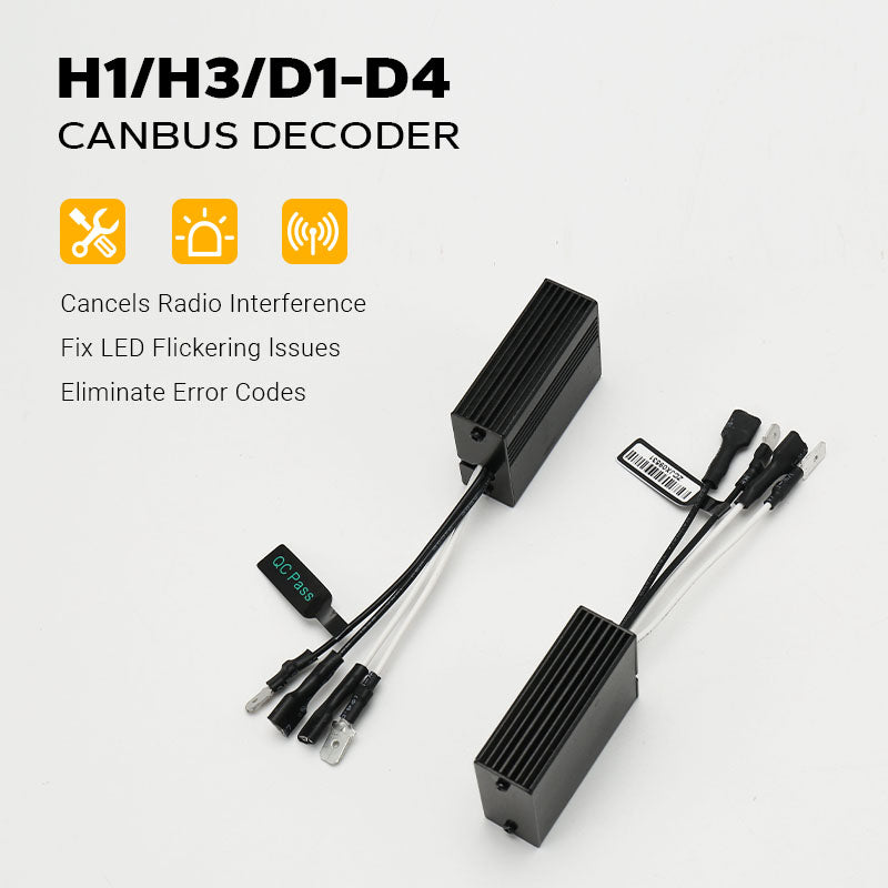 H1/H3/D1-D4 CANbus Decoder, Plug-and-Play Anti-Flicker Module for Bulb ...